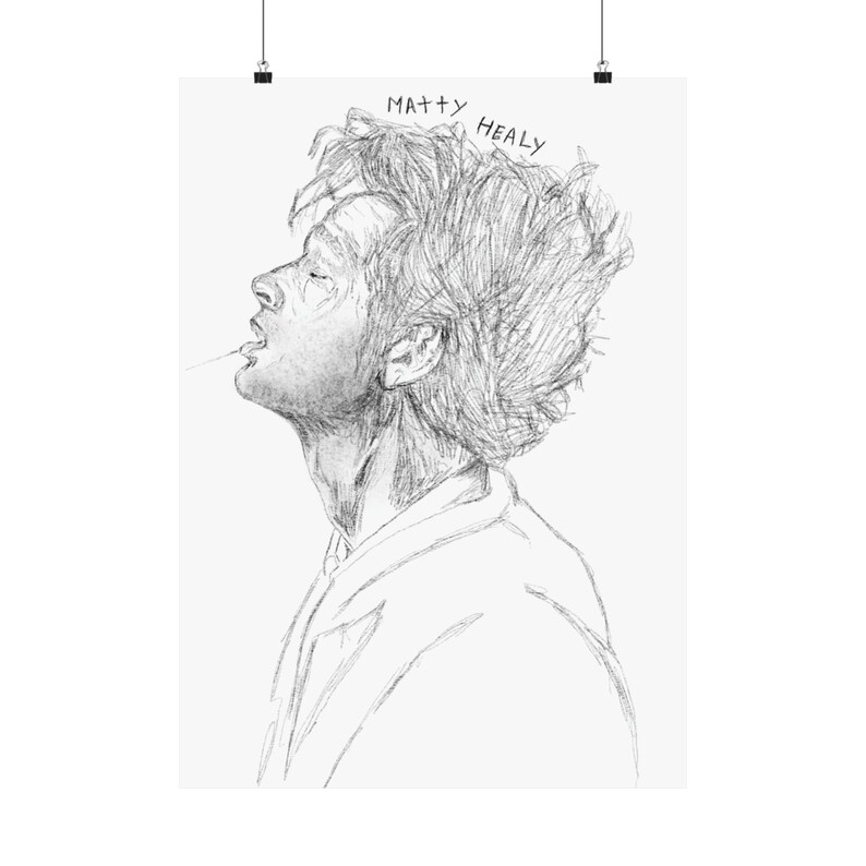 Matty Healy Sketch Art Poster - Etsy