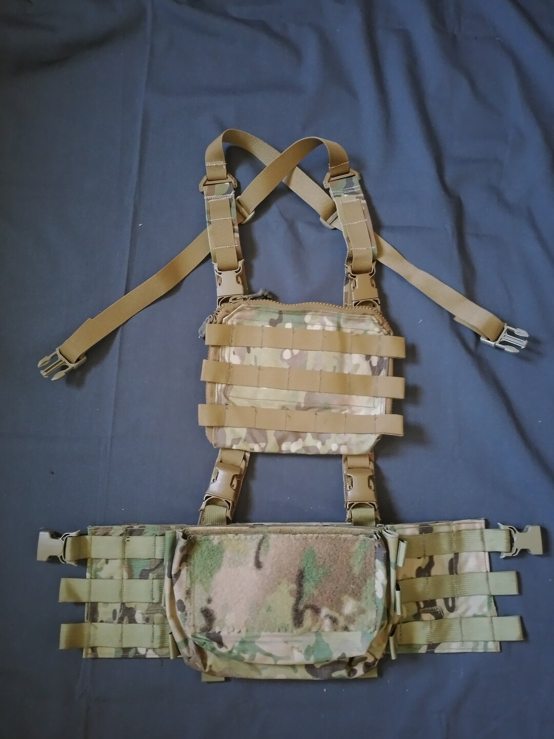 Multicam Chest Rig With Admin Pouch and Shoulder Straps. - Etsy