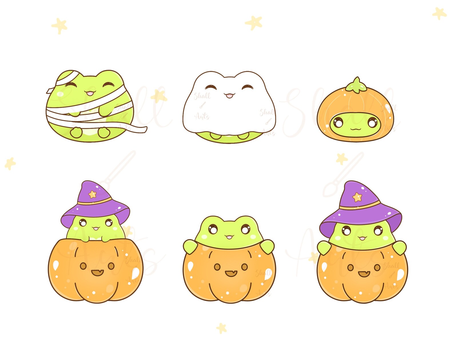 Cute Halloween Frogs Clipart Frogs PNG Cute Halloween - Etsy