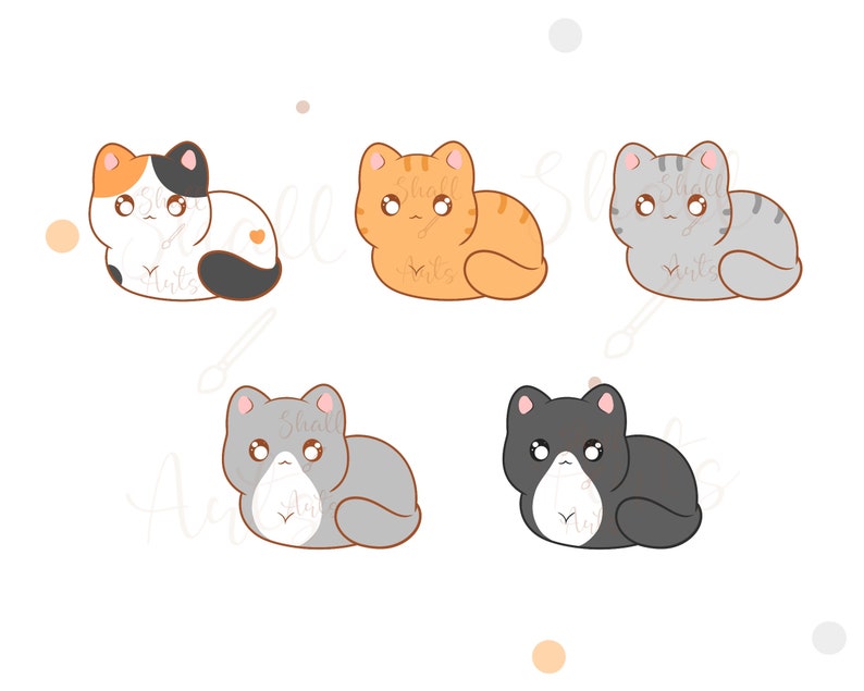Cute Cat Loaf Clipart Cat PNG Cute Cats Clipart Digital - Etsy UK