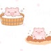 Cute Chonky Pigs Clipart, Pig PNG, Kawaii Pigs Clipart, Farm Animals ...