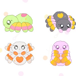 Cute Fuzzy Halloween Spiders Clipart, Spiders PNG, Cute Halloween ...