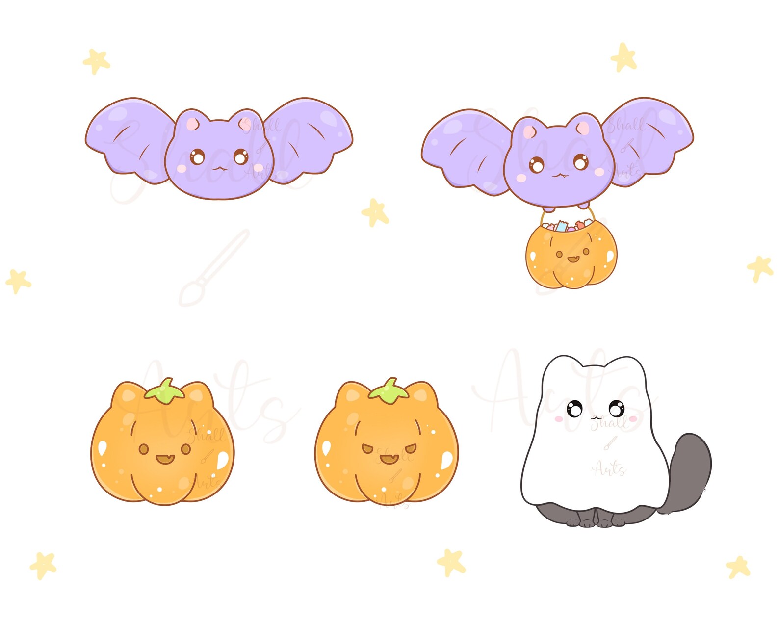 Cute Halloween Cats Clipart, Cat PNG, Cute Halloween Clipart, Digital ...