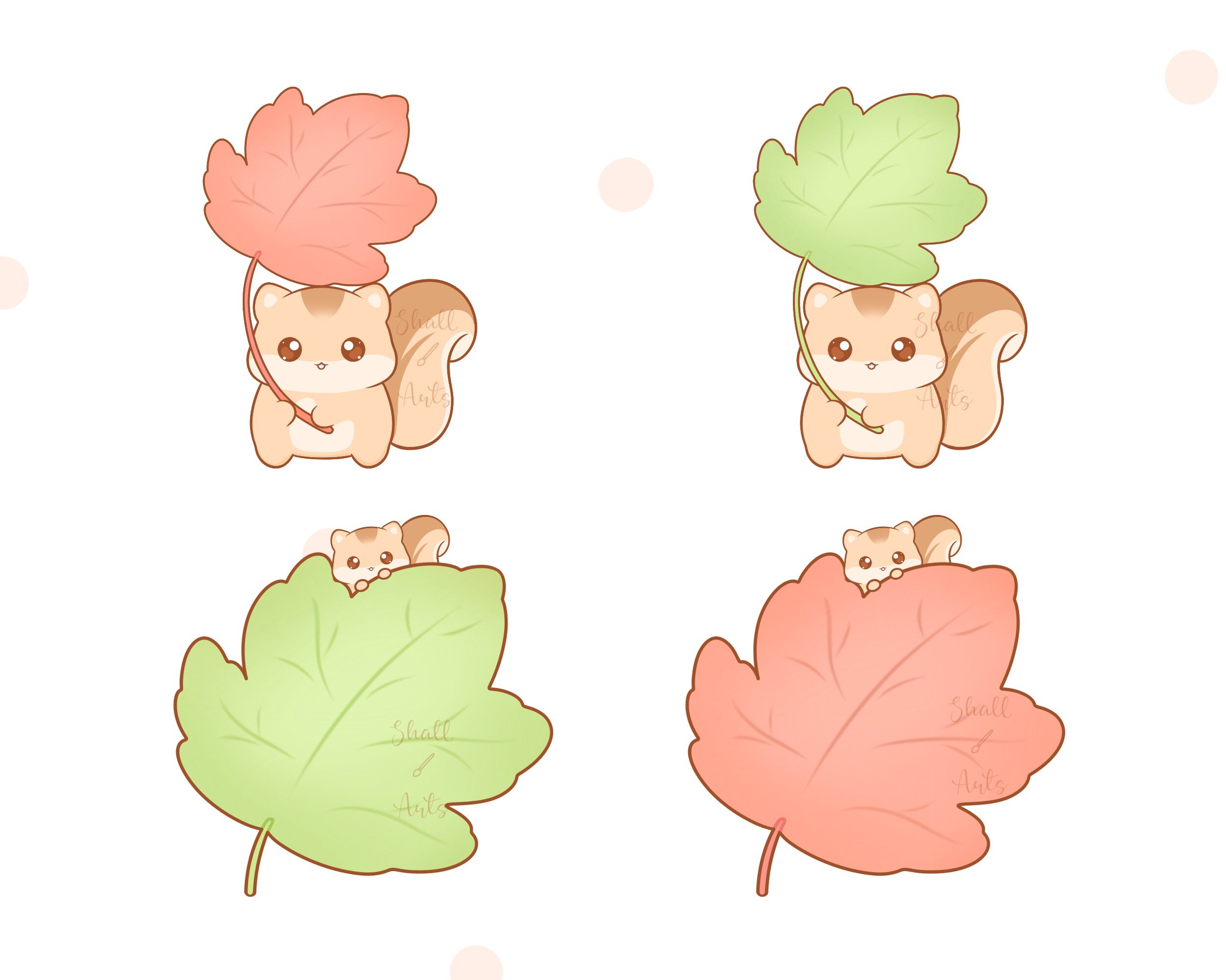 Kawaii Squirrel Clipart, Squirrel PNG, Cute Squirrel Clipart, Cute ...