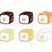 Cute Sushi With Faces Clipart Sushi PNG Onigiri Clipart - Etsy