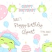 Kawaii Frog Clipart, Frog PNG, Birthday Frog Clipart, Digital Sticker ...
