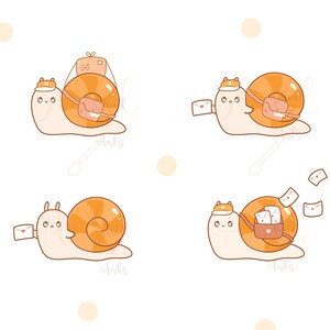 Cute Snail Mail Clipart, Mail PNG, Snail Happy Mail Clipart, Happy Mail ...