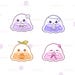 Printable Hand Drawn Halloween Jelly Ghosts Clipart, Ghosts PNG, Cute ...
