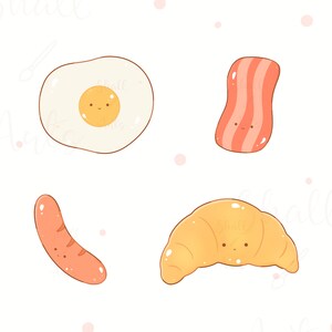 Cute Breakfast Foods Clipart, Breakfast Clipart, Foods Clipart, Food ...