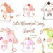 Kawaii Flavored Cows Clipart, Cows PNG, Cute Cows Clipart, Chocolate ...