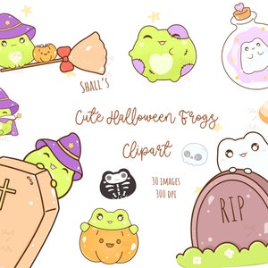 Cute Halloween Frogs Clipart, Frogs PNG, Cute Halloween Clipart ...