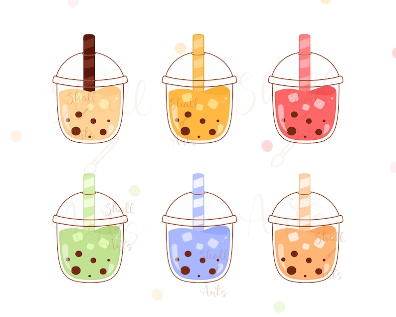 Cute Boba Tea Clipart Boba PNG Cute Bubble Tea Clipart - Etsy