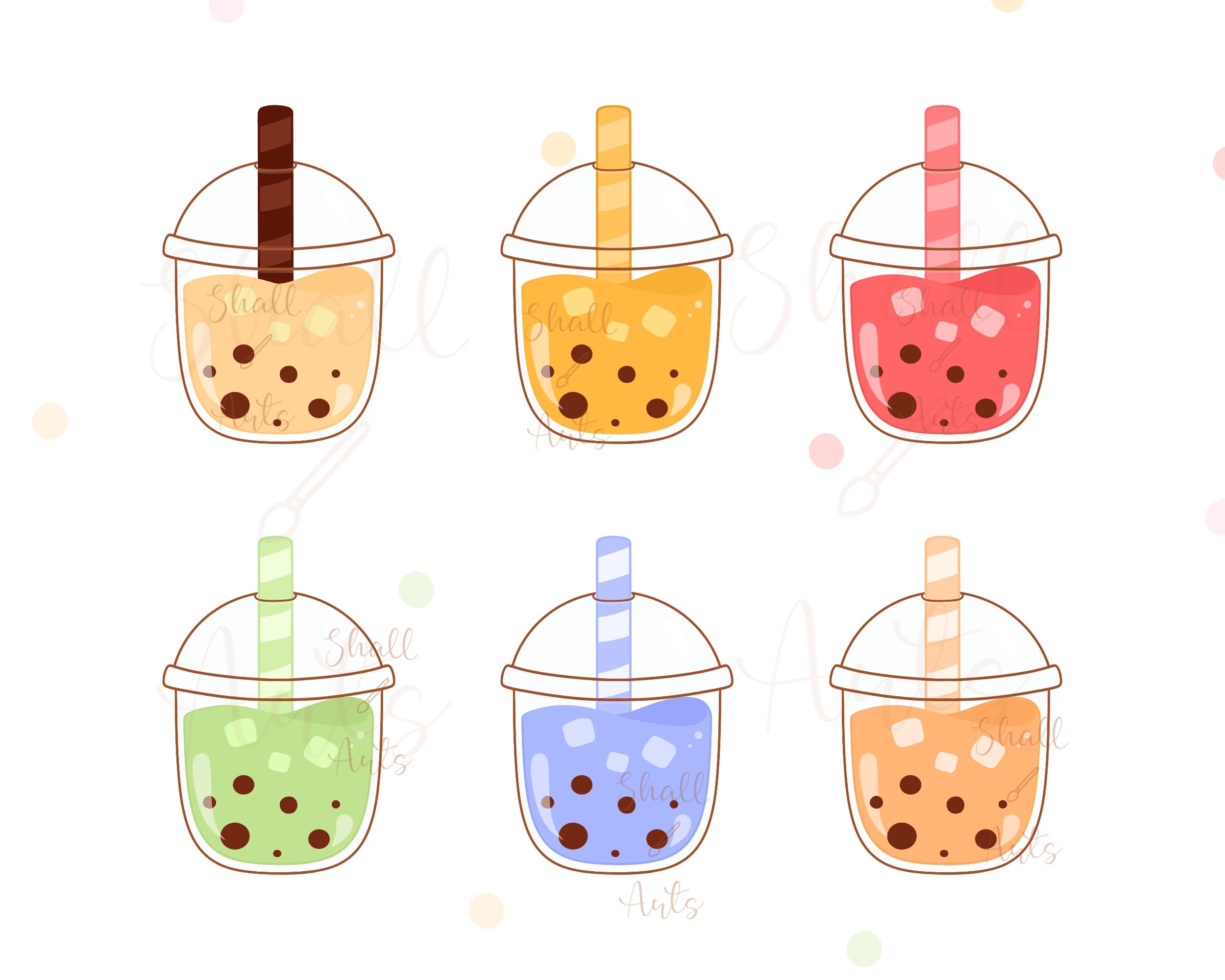 Cute Boba Tea Clipart, Boba PNG, Cute Bubble Tea Clipart, Digital ...