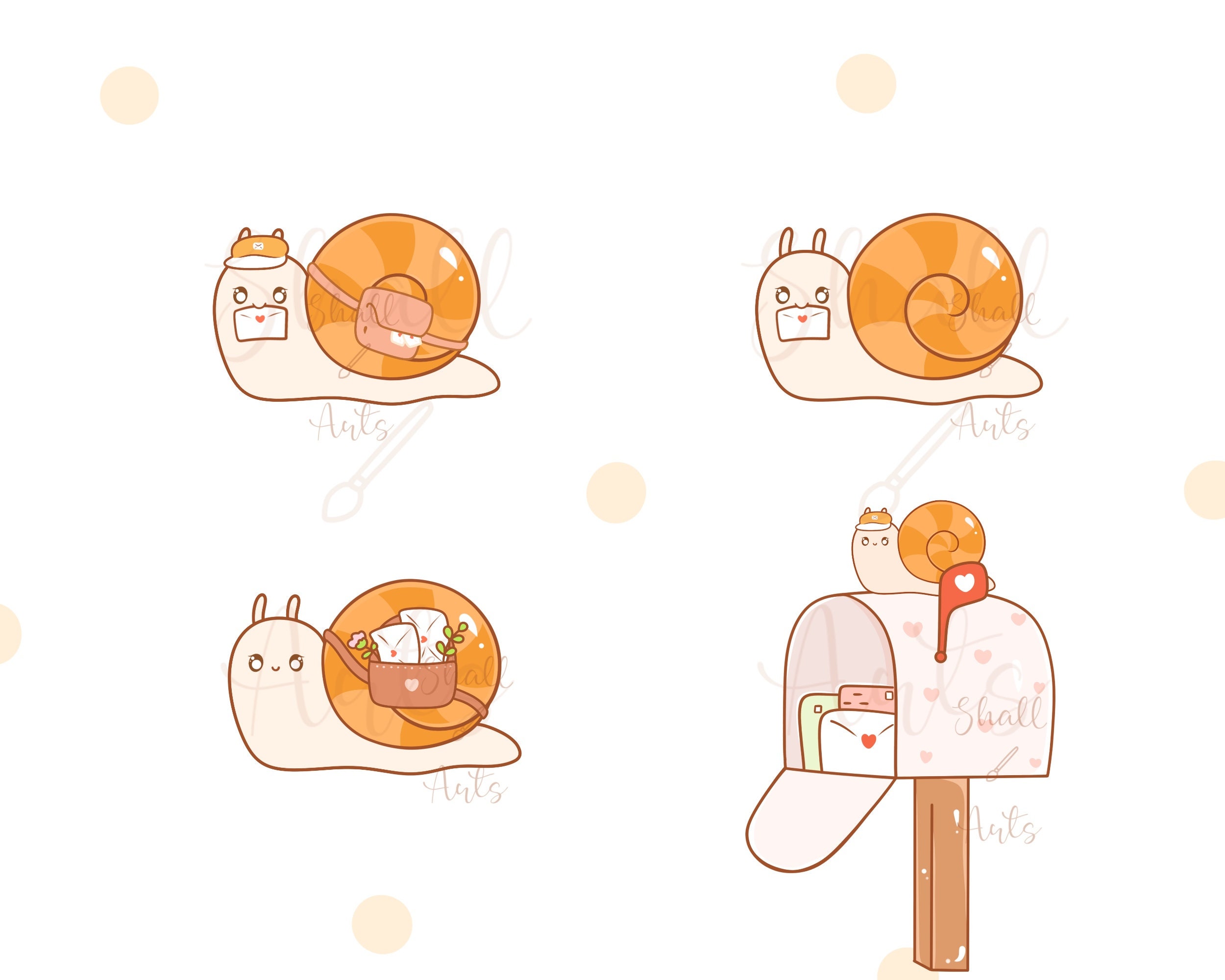 Cute Snail Mail Clipart Mail PNG Snail Happy Mail Clipart - Etsy UK