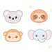 Cute Wild Animal Faces Clipart, Animal Headshot Clipart, Safari Animals ...