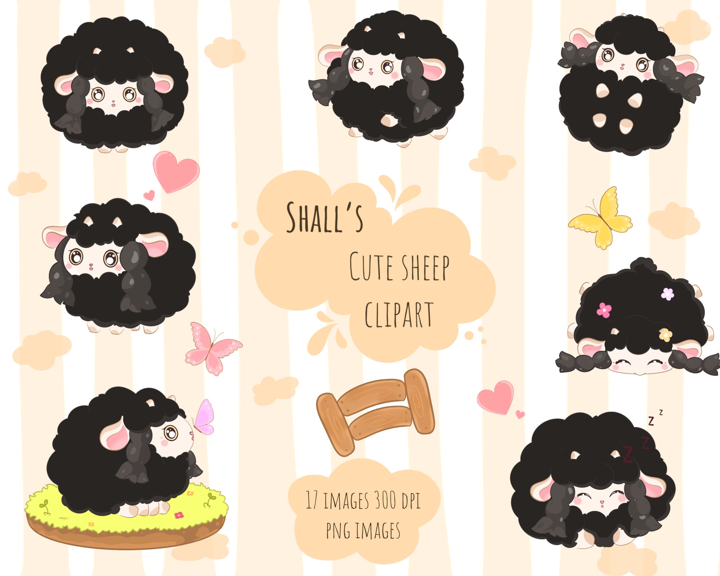 Fluffy Sheep Clip Art