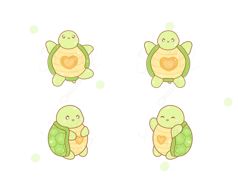 Cute Turtle Clipart Kawaii Turtle PNG Cute Turtles Clipart - Etsy UK