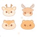 Cute Woodland Animal Faces Clipart, Animal Headshot Clipart, Fall ...