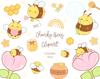 BUSY BEES CLIPART 15 Pngs Instant Download 300dpi Clip - Etsy