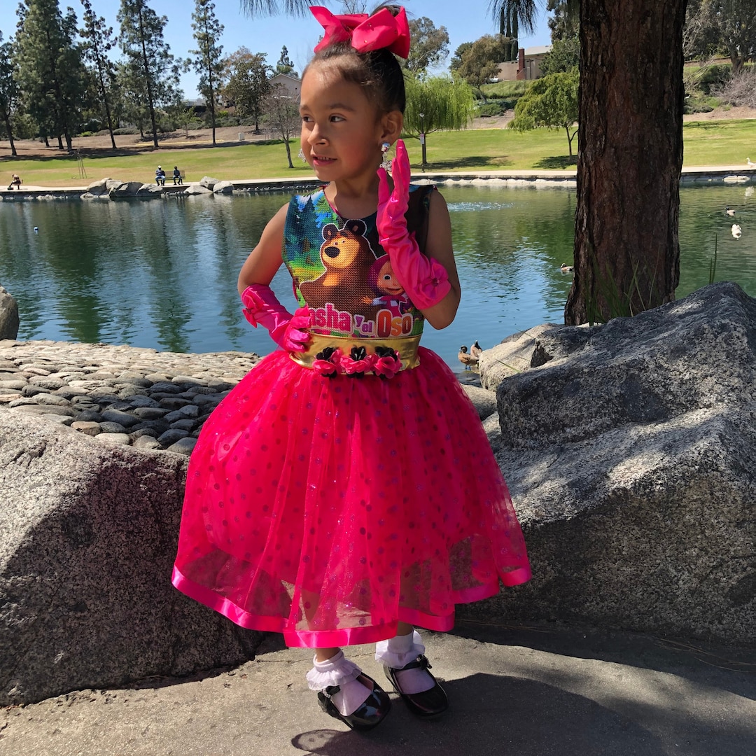 MASHA and the BEAR Dress, Masha Themed Girl Dress, Birthday Costume ...