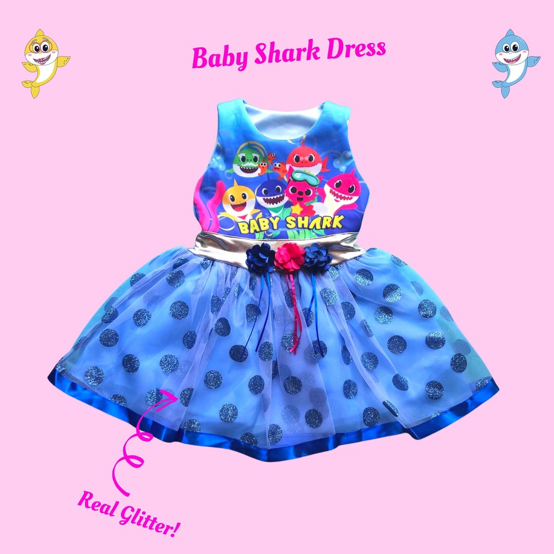 Baby Shark Dress, Baby Shark Birthday Dress, Baby Shark Tutu Dress ...