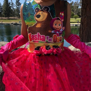 MASHA and the BEAR Dress, Masha Themed Girl Dress, Birthday Costume ...