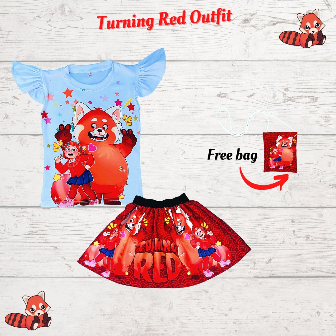 Turning Red Costume Turning Red Outfit Girl Birthday - Etsy