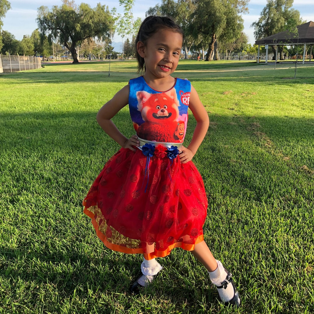 Turning Red Panda Dress, Turning Red Panda Birthday Outfit, Girls Red ...