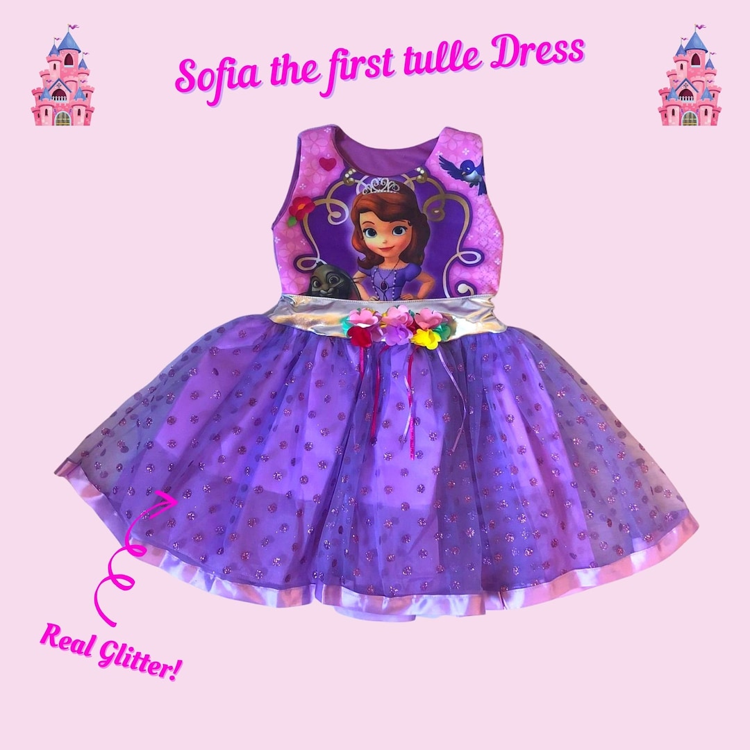 Sofia the First Ball Gown Disney Princess Birthday Party Dress Purple ...