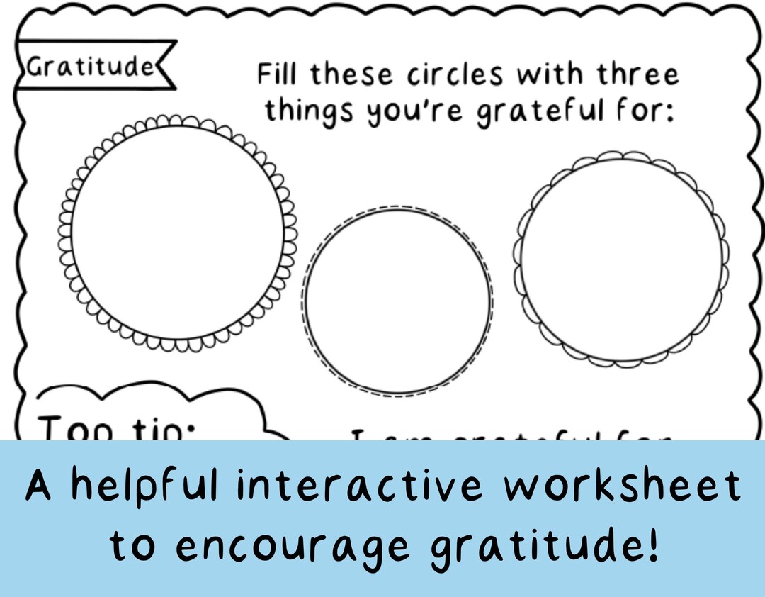 Gratitude - Therapeutic Wellbeing Worksheet - Mindful Mollie- Digital ...
