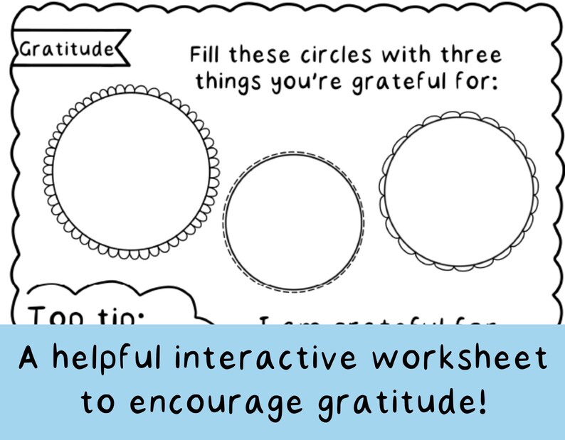 Gratitude - Therapeutic Wellbeing Worksheet - Mindful Mollie- Digital ...