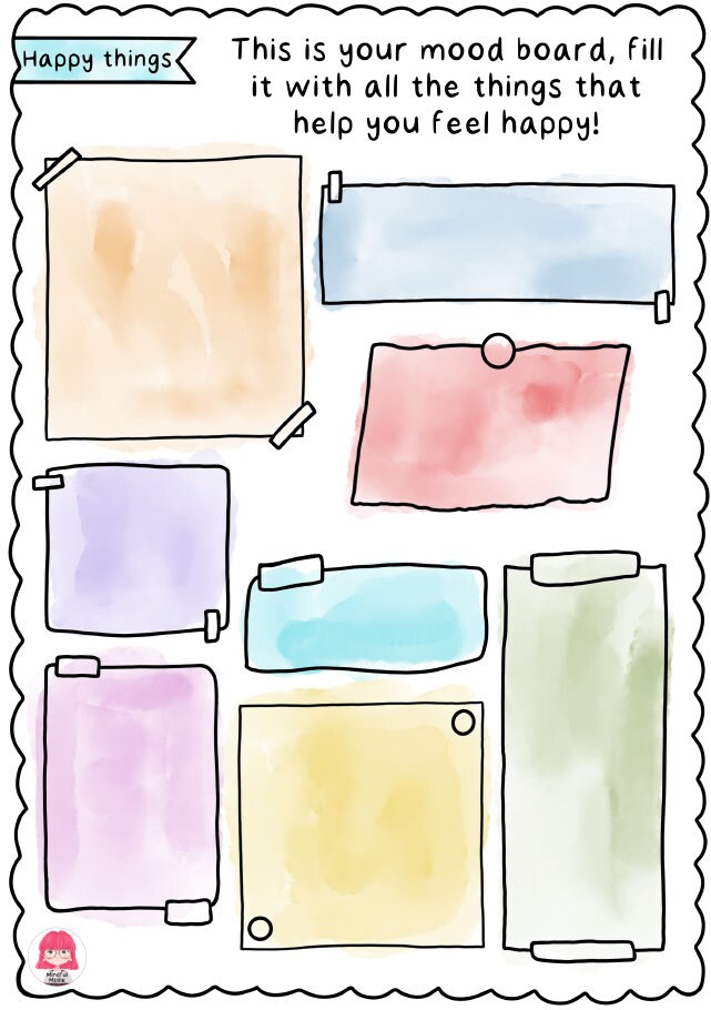 Happy Things Therapeutic Wellbeing Worksheet Mindful - Etsy Canada