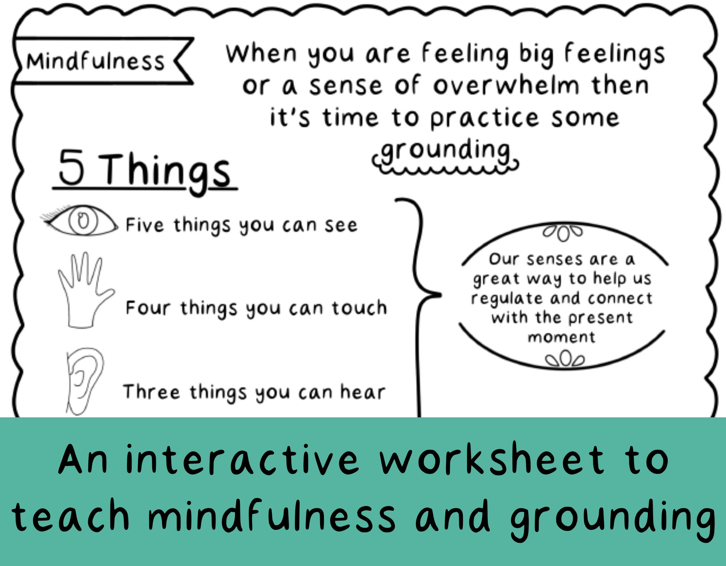 Mindfulness - Grounding - Therapeutic Wellbeing Worksheet - Mindful ...