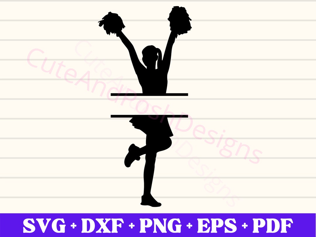Cheerleader SVG, Cheerleaderclip Art, Split Cheerleader Vector, Fun ...