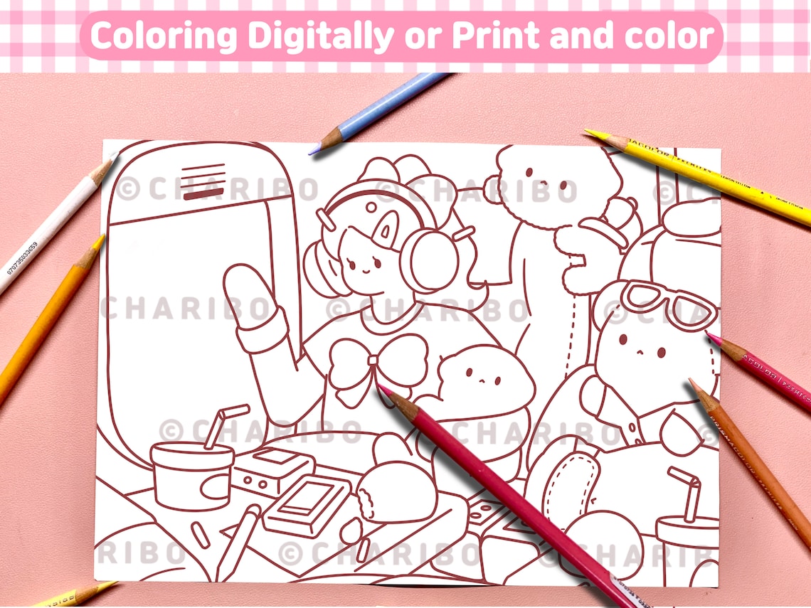 Charibo Art a-bo Set Coloring Book Printable - Etsy