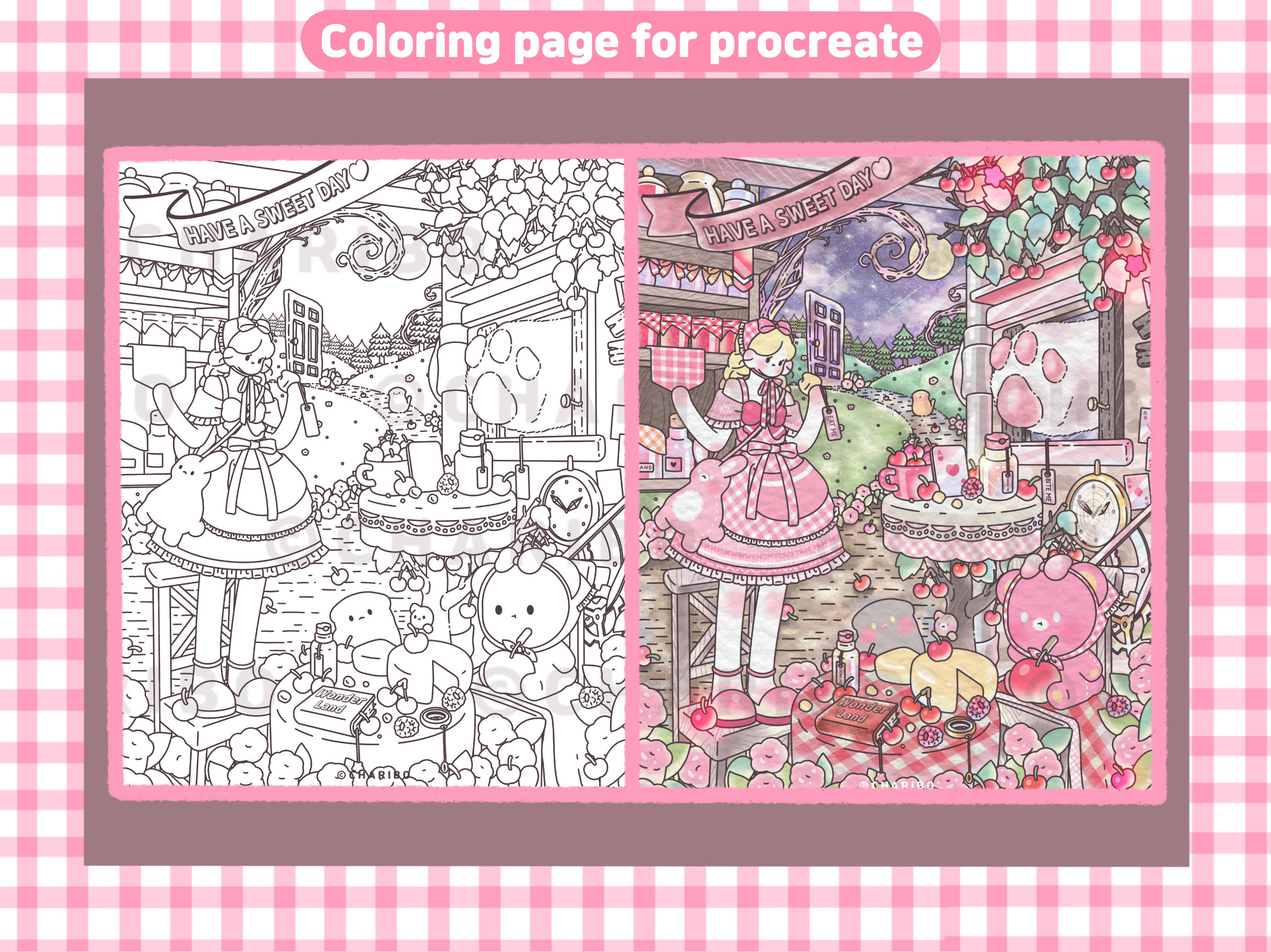 Charibo Art special Set Digital Coloring Book - Etsy Hong Kong