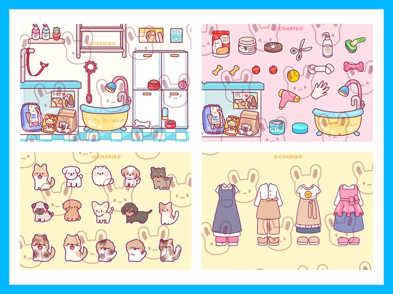 Charibo Art Papel de salón de cachorros Paquete - Etsy España