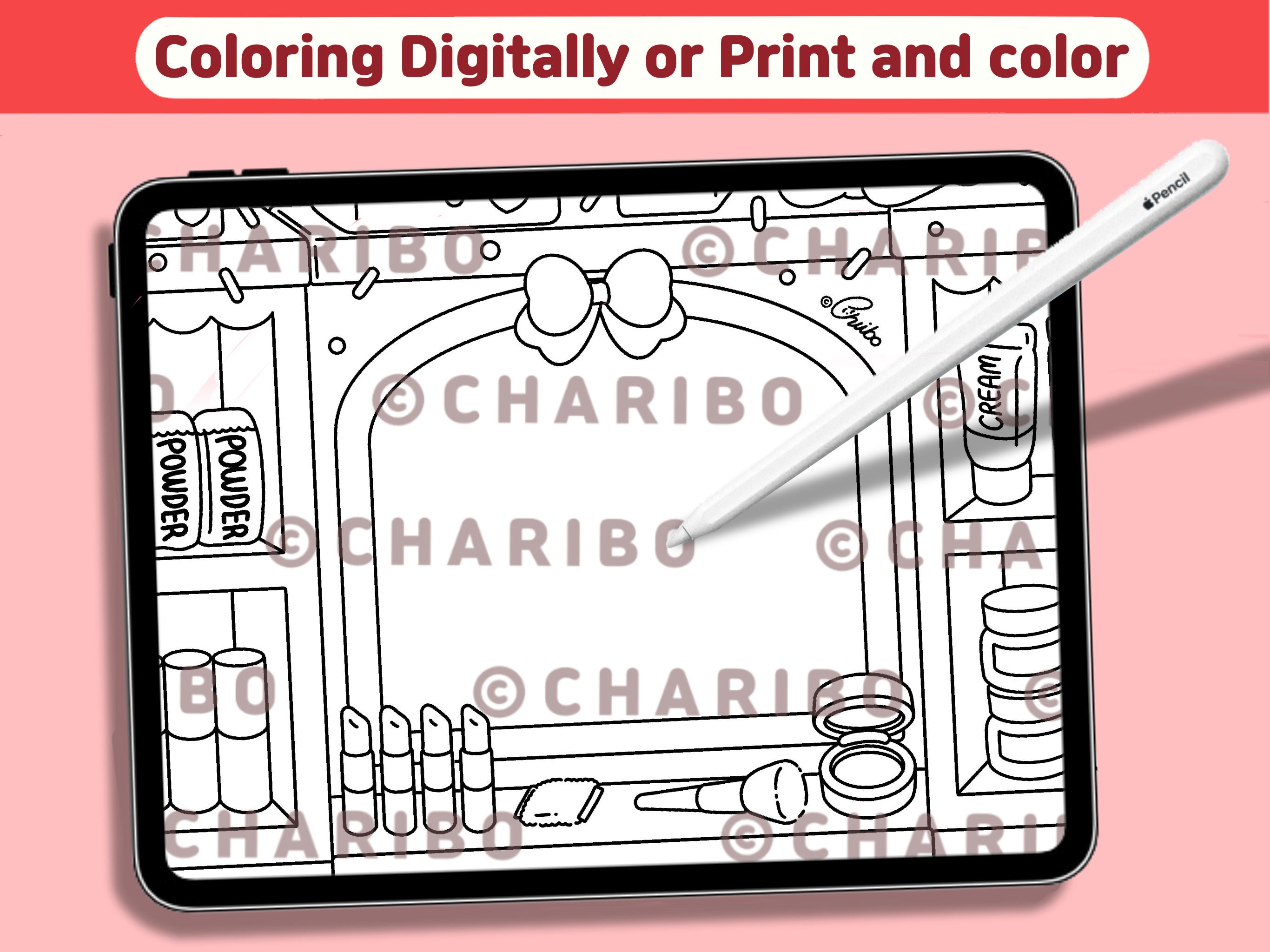 Food Coloring Pages: Charibo Art Printable Template (PDF, JPEG, PNG) - Etsy