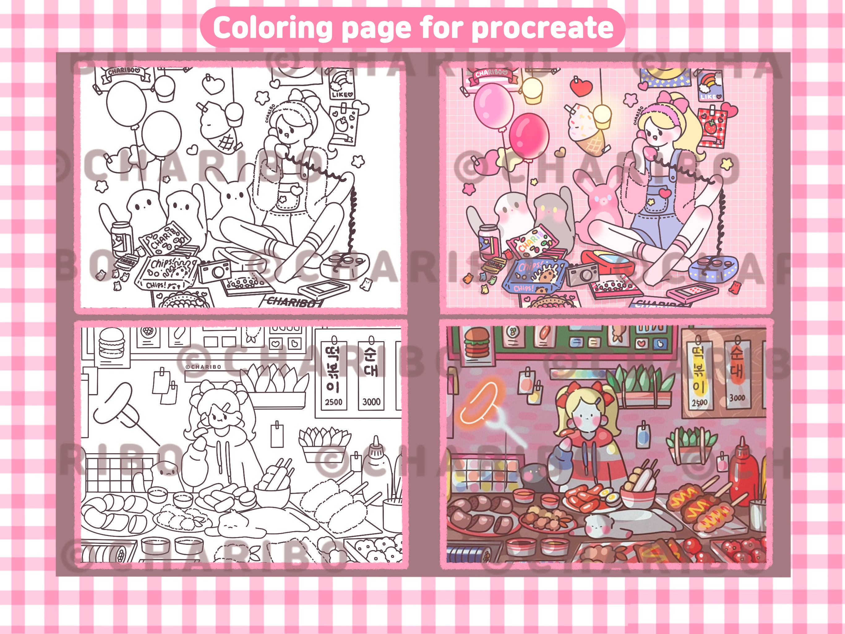 Charibo Art november Set Digital Coloring Book - Etsy