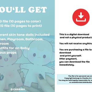 Baby Care Paper Play Pack: Printable Coloring Book (digital Download ...
