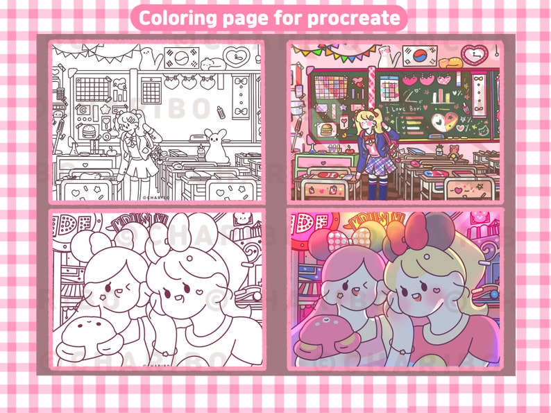 Charibo Art october Set Digital Coloring Book - Etsy