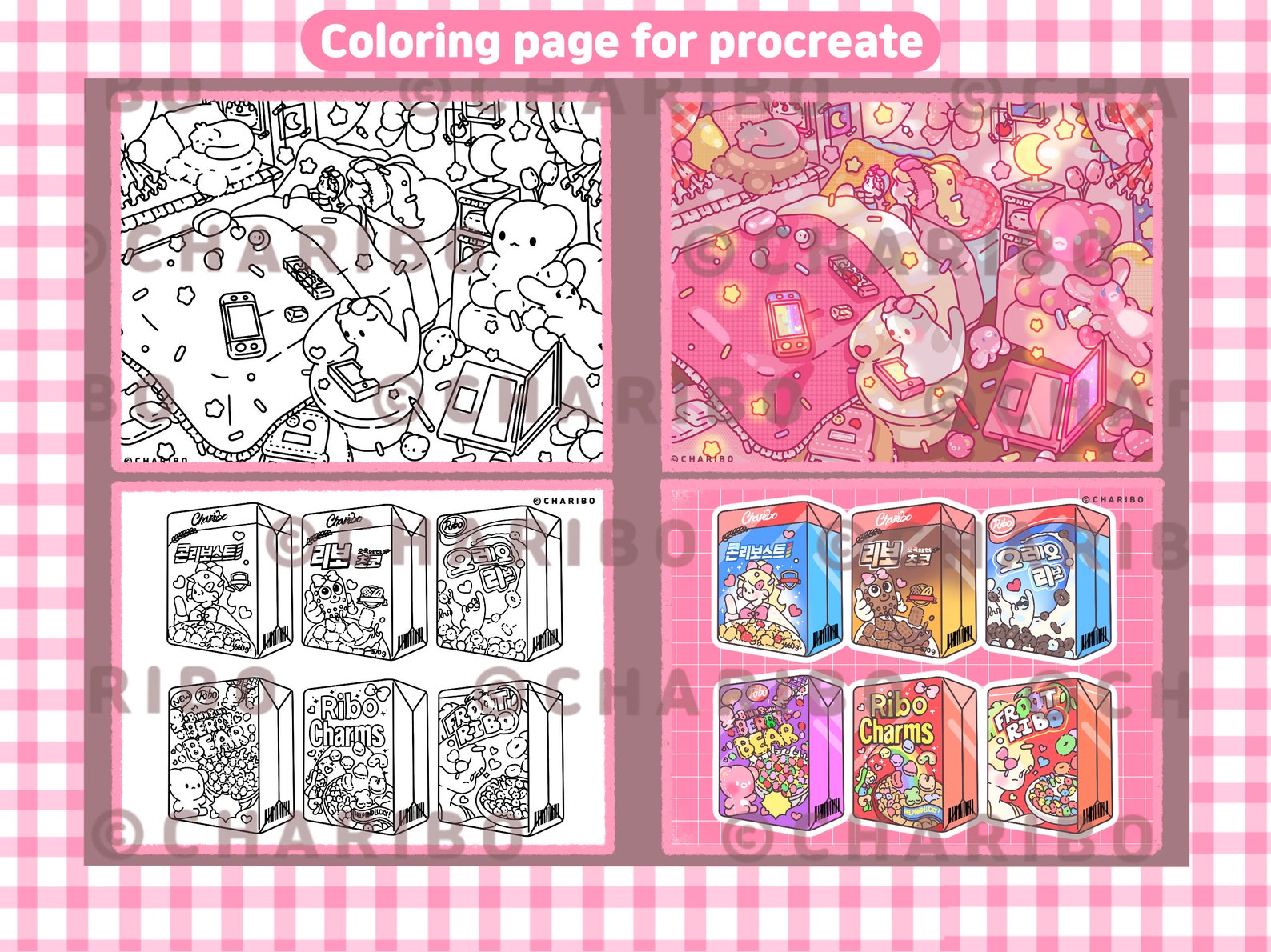 Charibo Art 2022 January Set Digital Coloring Book - Etsy