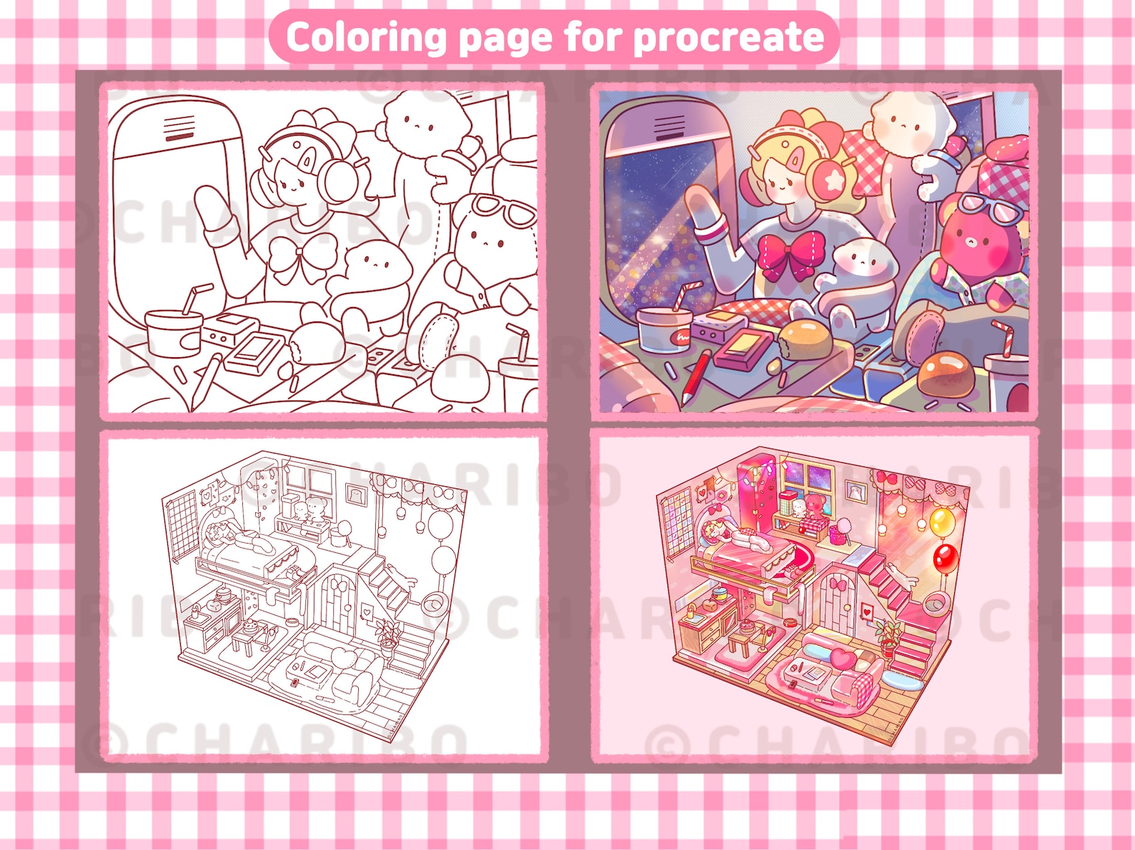 Charibo Art a-bo Set Coloring Book Printable - Etsy