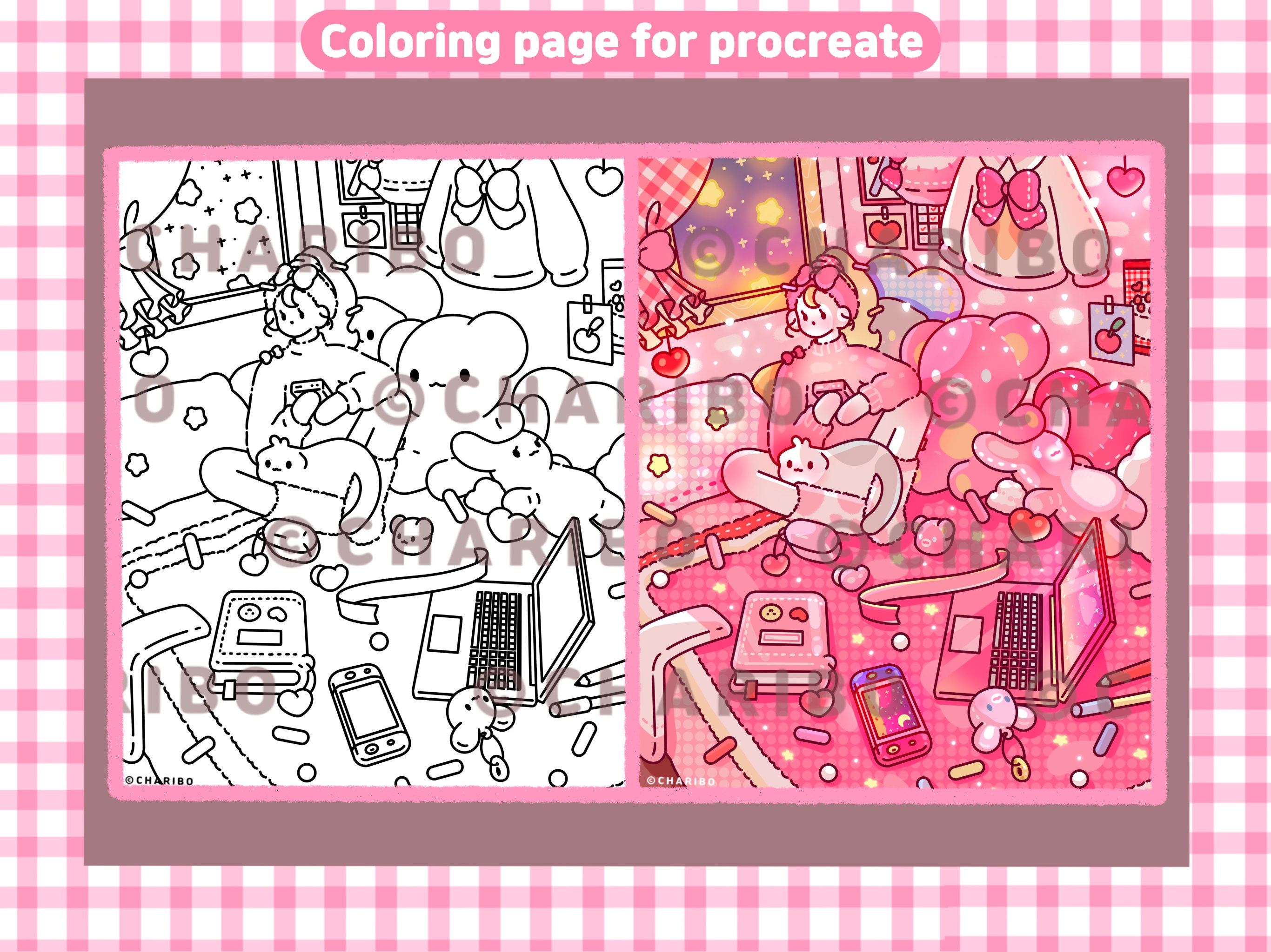 Charibo Art 2022 January Set Digital Coloring Book - Etsy