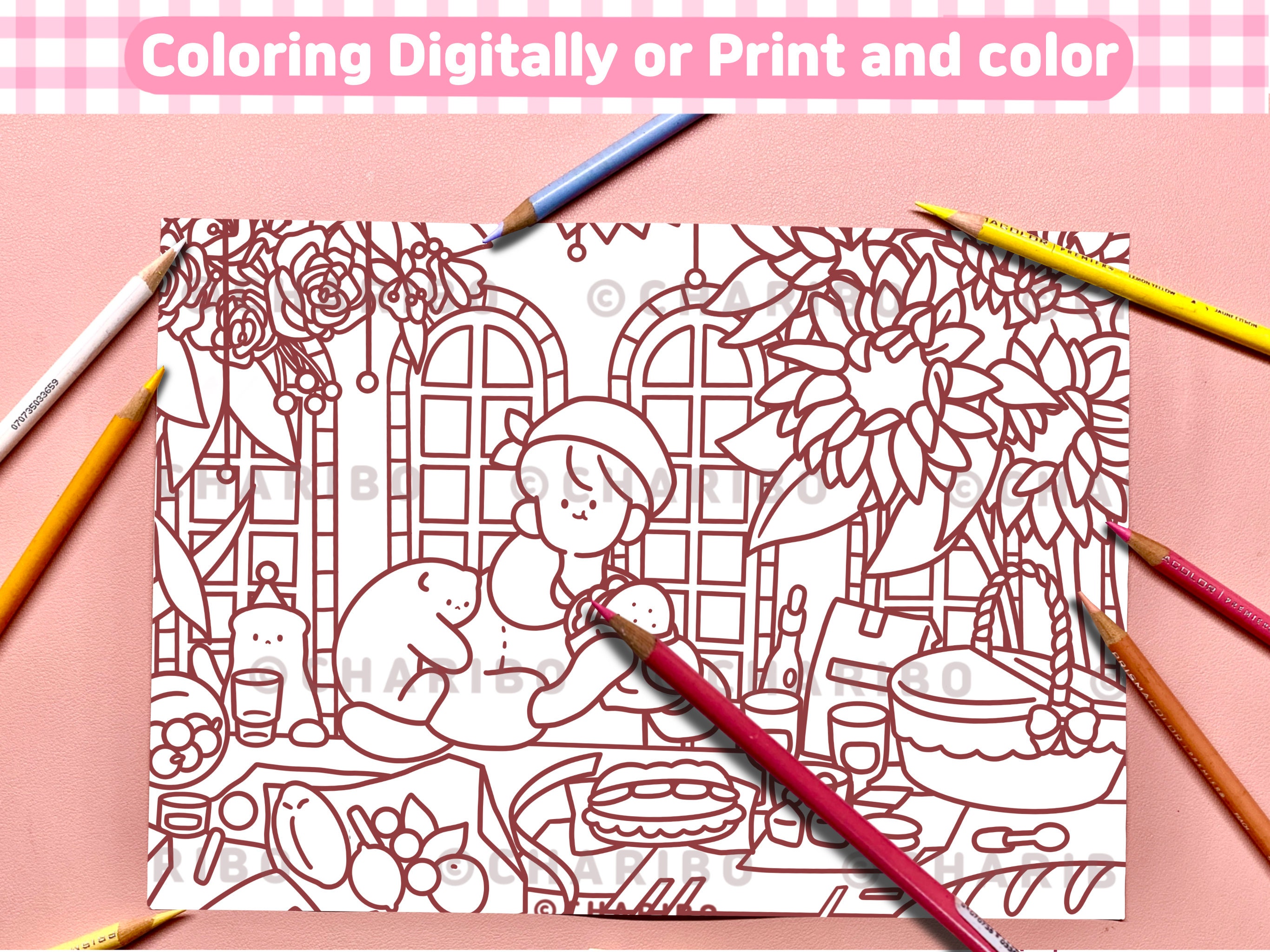 Charibo Art Reo Set Coloring Book Printable Etsy