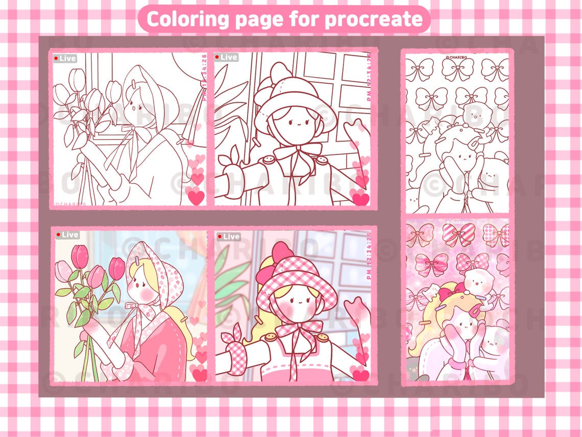 Charibo Art Kkami Set coloring book Printable | Etsy