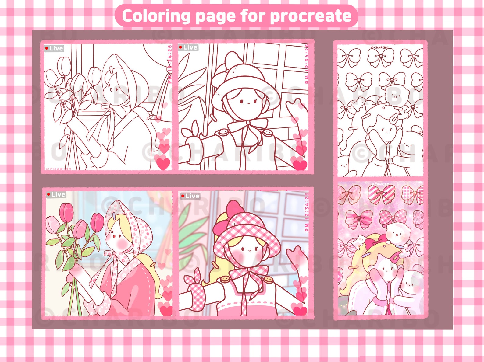 Charibo Art Kkami Set Coloring Book Printable Etsy