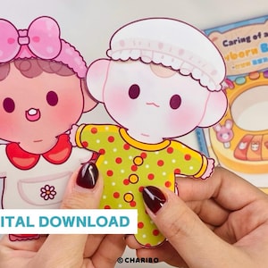 Baby Care Paper Play Pack: Printable Coloring Book (digital Download ...