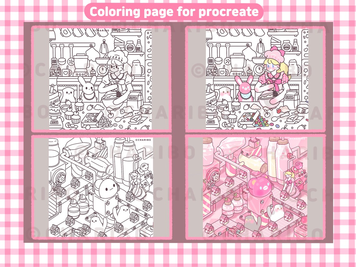 Charibo Art september Set Digital Coloring Book - Etsy
