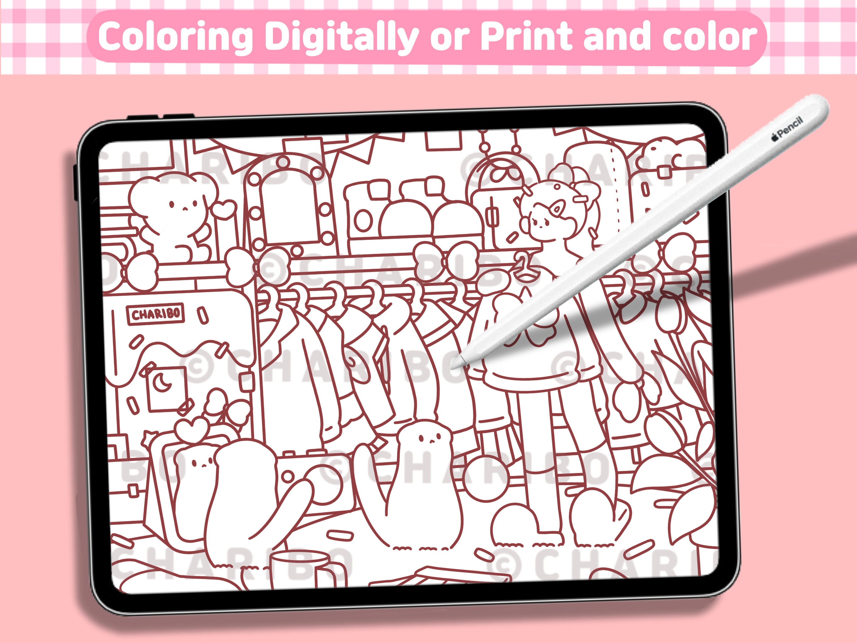 Charibo Art Kkami Set coloring book Printable | Etsy